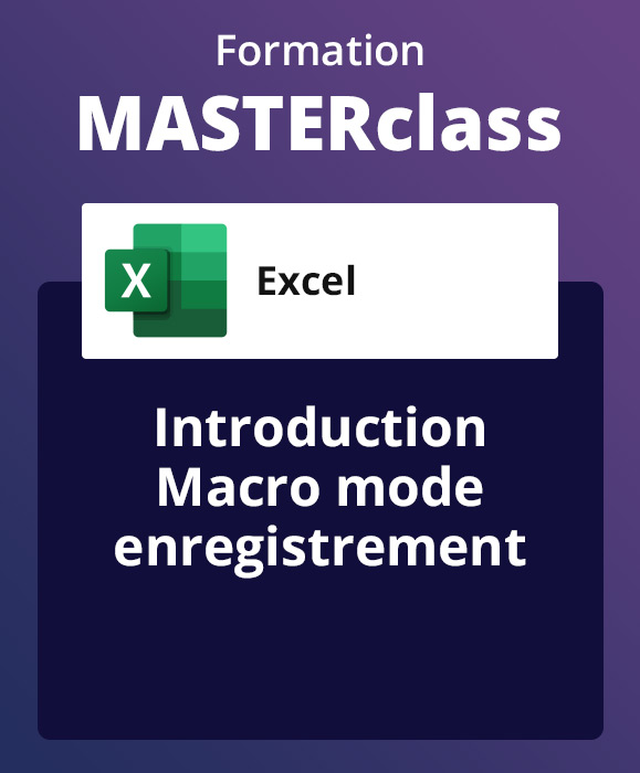 MASTERclass Formation Excel MASTERclass Macros pour automatiser vos ...